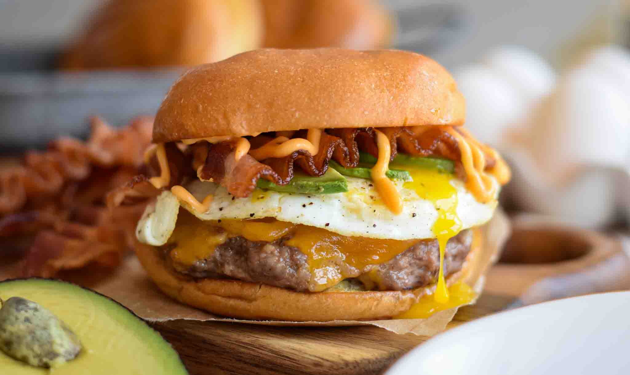 Breakfast Pork Burger